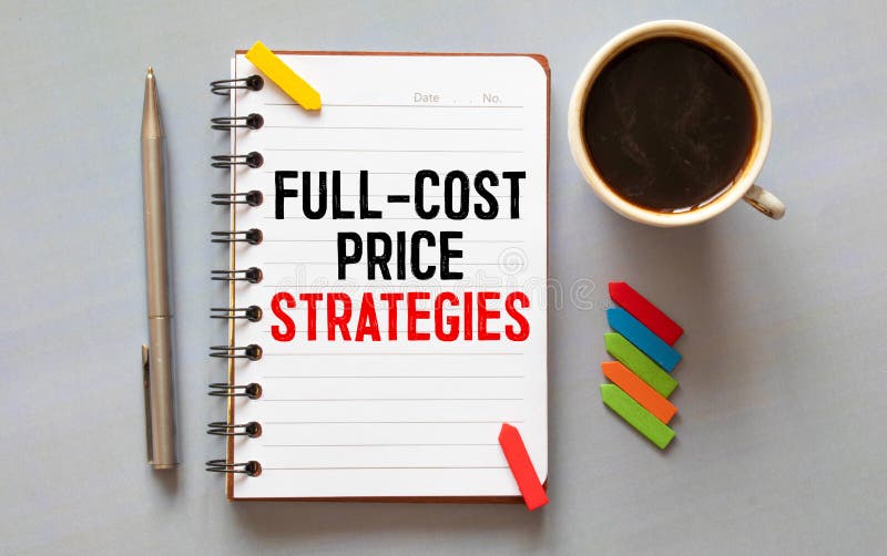 Text Full-Cost Price Strategies on White Paper Stock Image - Image of ...