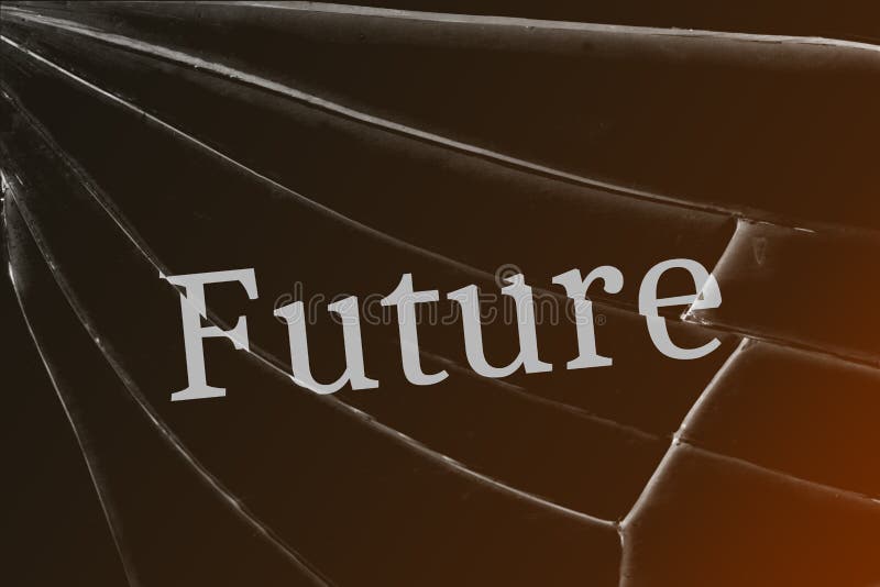 The Text Future on the Broken Glass. Concept of Losing the Future Stock ...