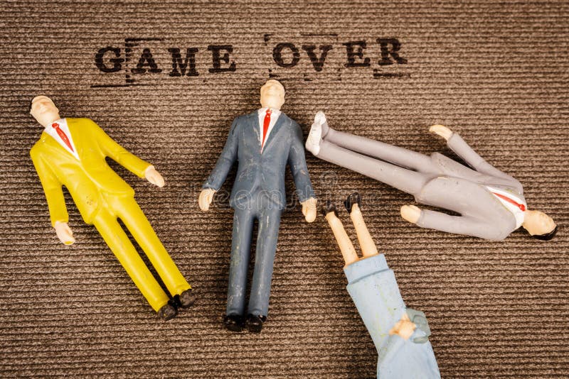 Text Game Over with Human Bodies Stock Image - Image of dead, victim ...