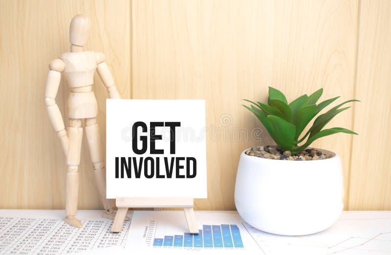 Text GET INVOLVED on the Envelope on the Keyboard Stock Photo - Image ...