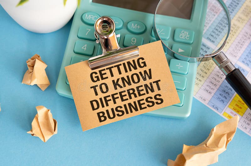 Text Getting To Know Different Businesses on White Paper Book on Table ...
