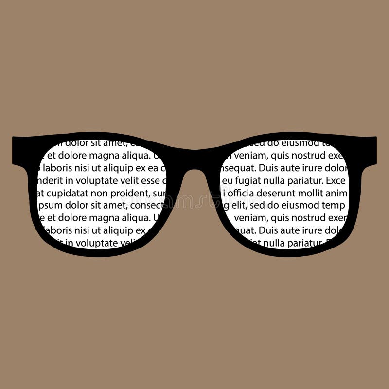 3D Text and Glasses stock illustration. Illustration of eyesight - 78735450