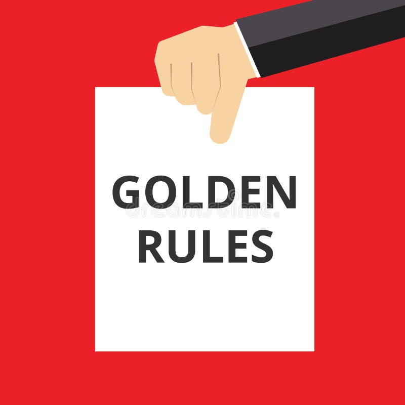 Text Golden Rules stock illustration. Illustration of guiding - 137581699