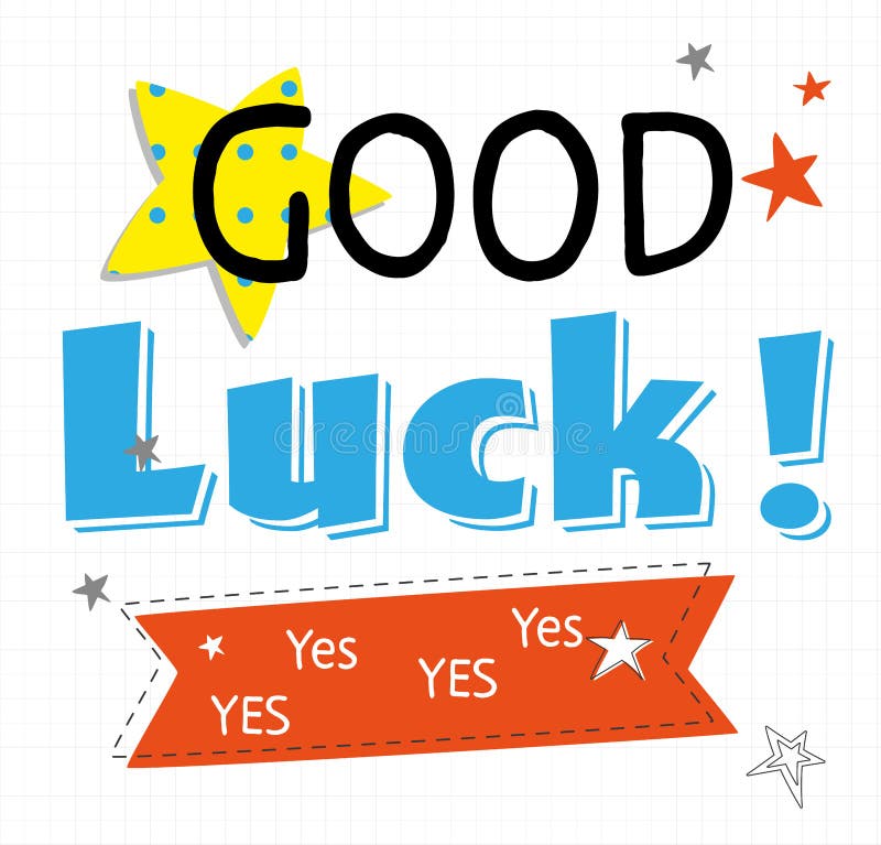Text GOOD LUCK Written on Background Stock Illustration - Illustration ...