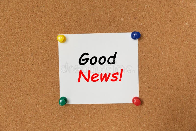 Text Good News Written on a Sticker Stock Image - Image of sign ...