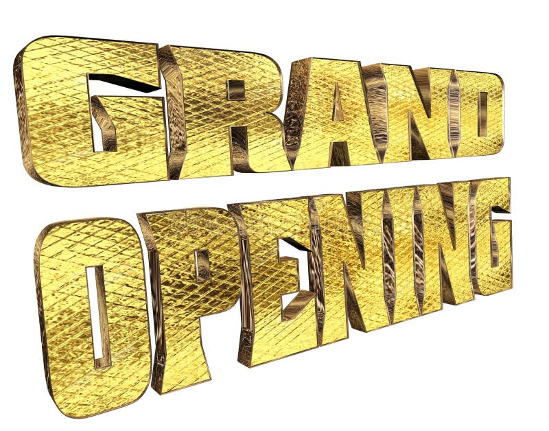 Text Grand Opening on a White Background Stock Illustration ...