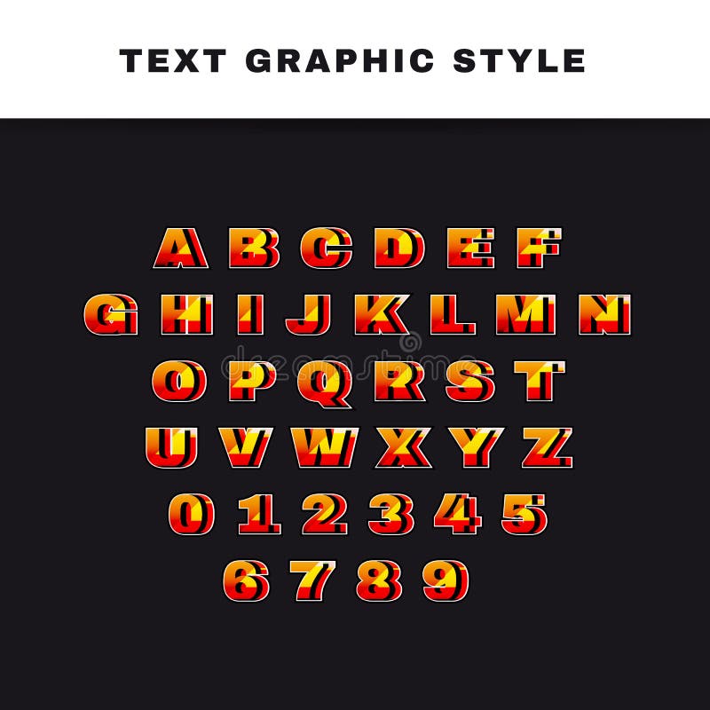 Text Graphic Style. Appearance for Illustrator Stock Vector ...