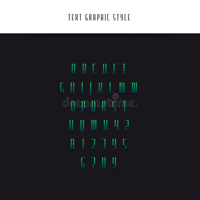 Text Graphic Style. Appearance for Illustrator Stock Vector ...