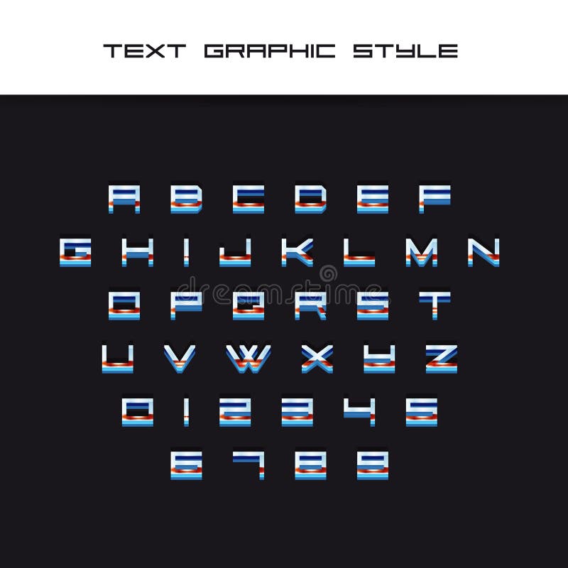 Text Graphic Style. Appearance for Illustrator Stock Vector ...