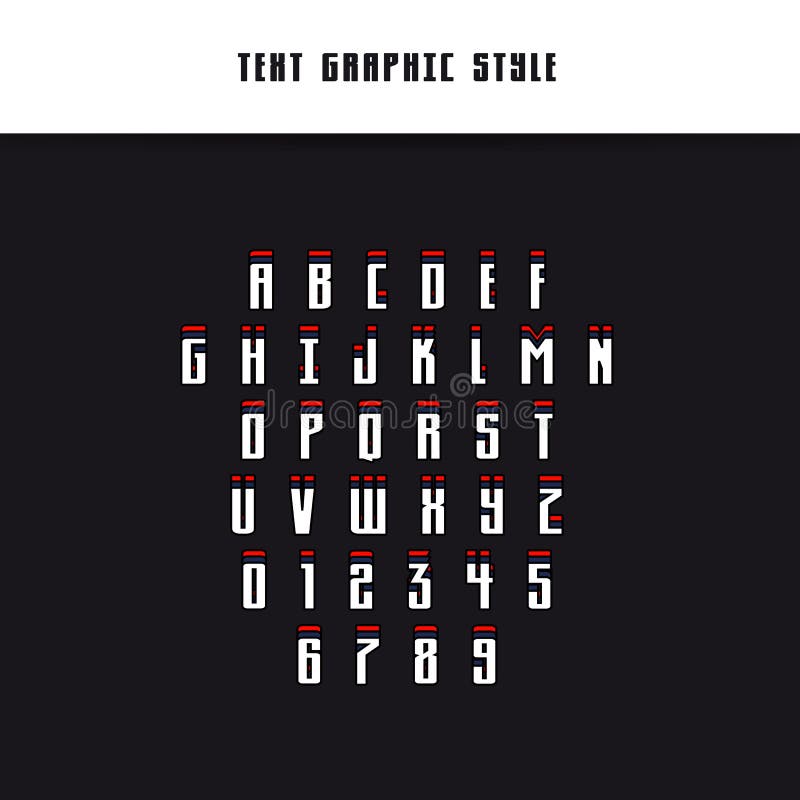 Text Graphic Style. Appearance for Illustrator Stock Vector ...