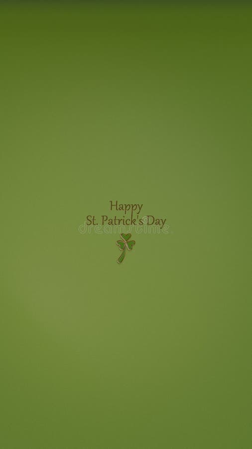 Text "Happy St. Patrickâ€™s Day" with a Shamrock in the Center on a ...