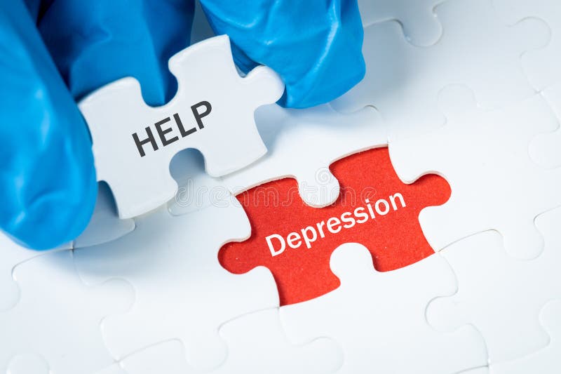 Text Help and Depression on the Puzzle, Concept, Symptoms of Depression ...