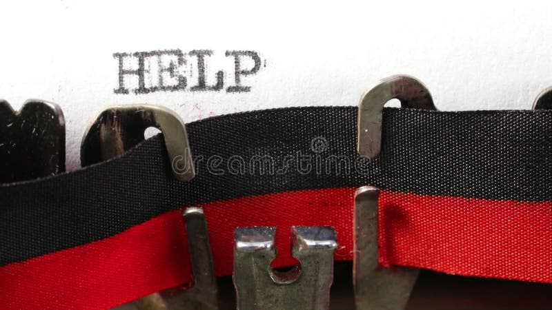 Text HELP ME on the Old Typewriter Stock Footage - Video of assistance ...