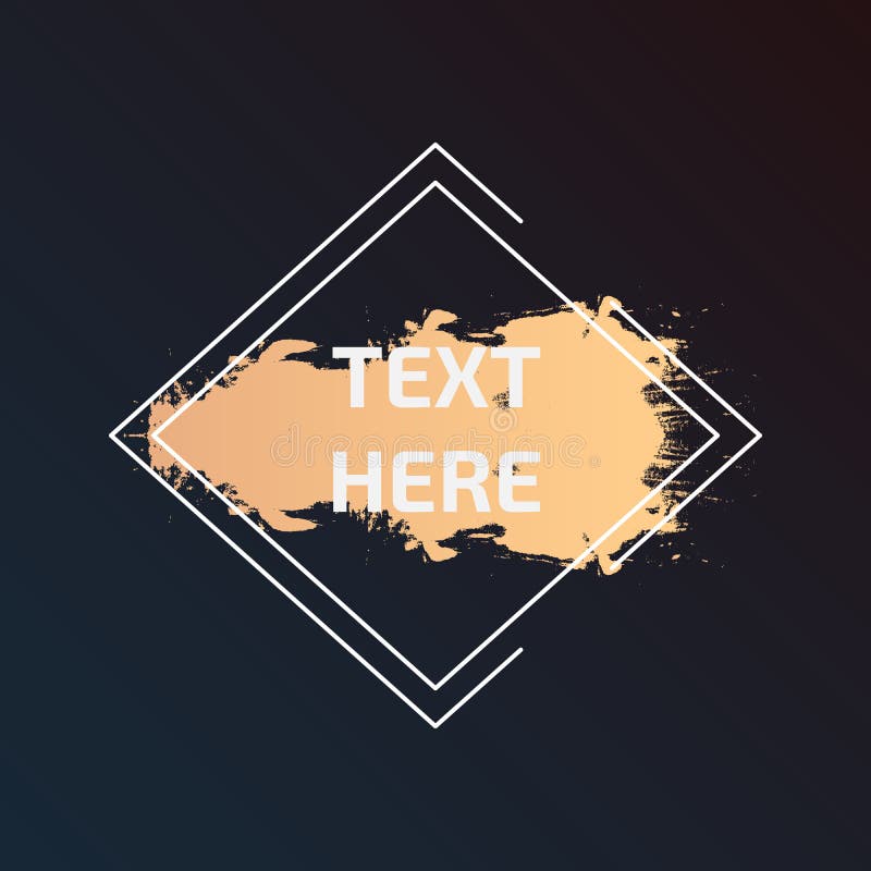 Text Here Frame With Blue And Red Gradient Brush Border Symbol In ...