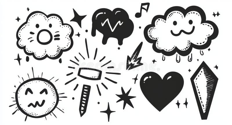 Text Highlighting Brush, Emphasis on Text, Underline Tool. Hand-drawn ...