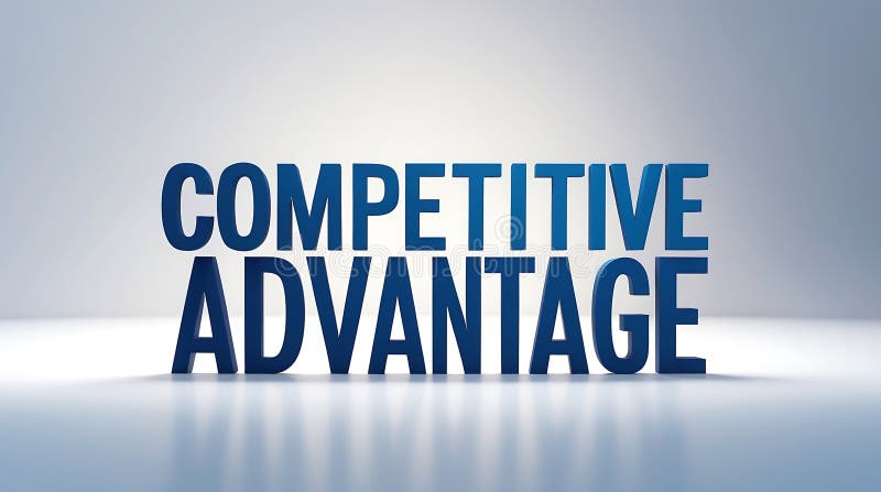 Text Highlighting Competitive Advantage in a Business Context with Blue ...