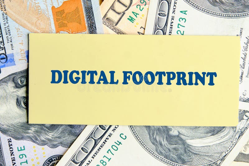 Text Highlighting Digital Footprint Placed on a Backdrop of Various ...