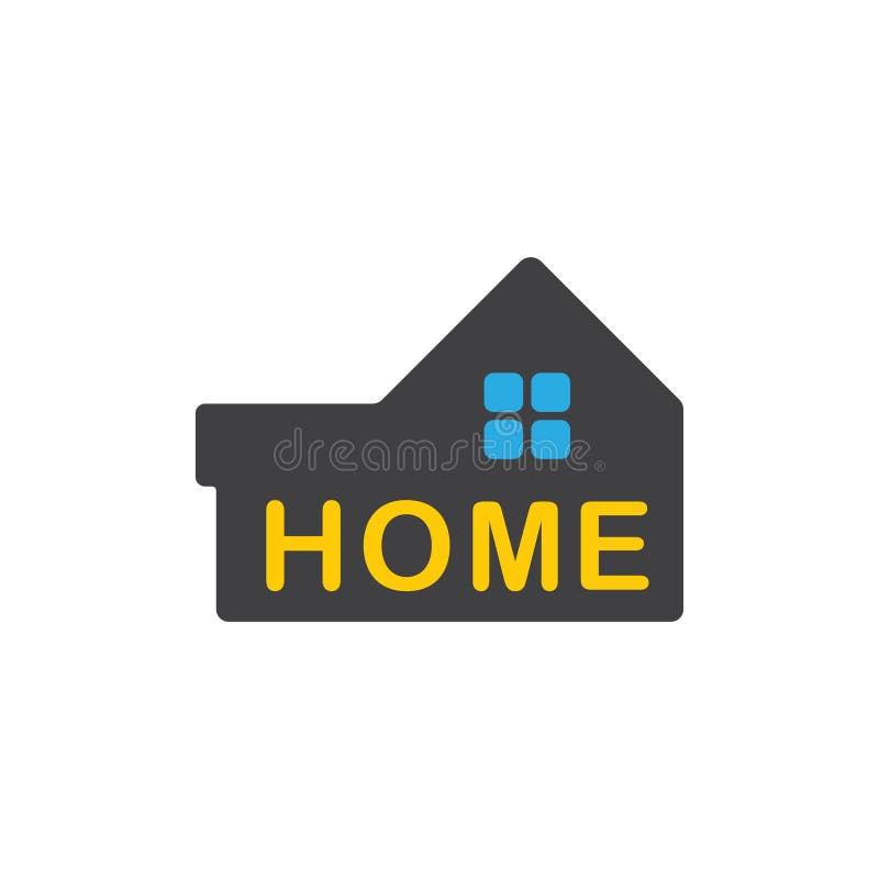 Text Home Simple Symbol Geometric Logo Vector Stock Vector ...