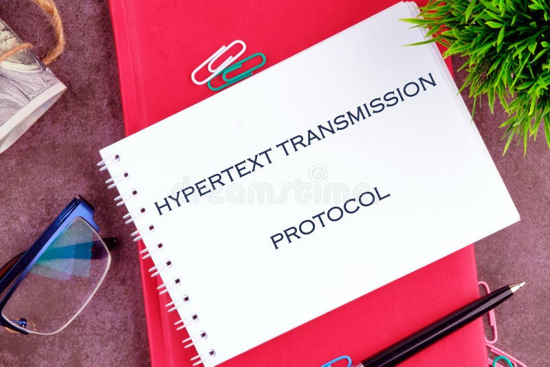 Text Hypertext Transmission on a White Notebook Sheet Stock Photo ...
