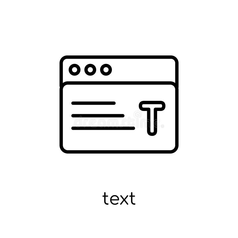 Text icon from collection. stock vector. Illustration of symbol - 130966407