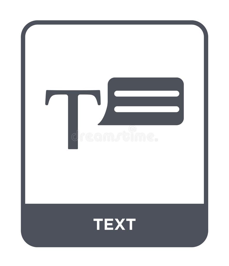 Text Icon in Trendy Design Style. Text Icon Isolated on White ...