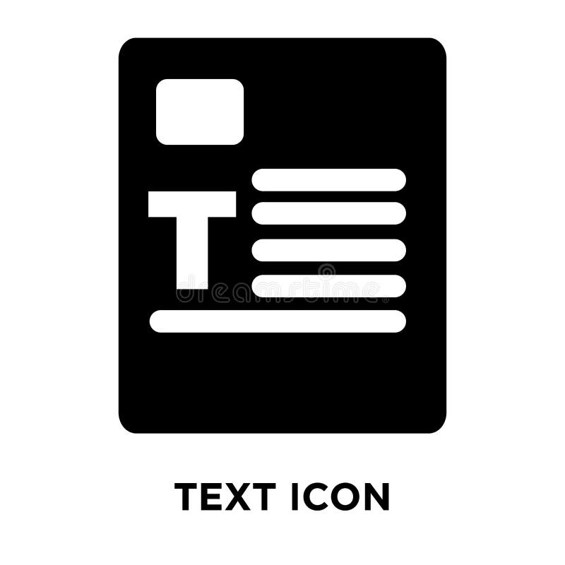 Text Concept Vector Linear Icon Isolated on Transparent Background ...