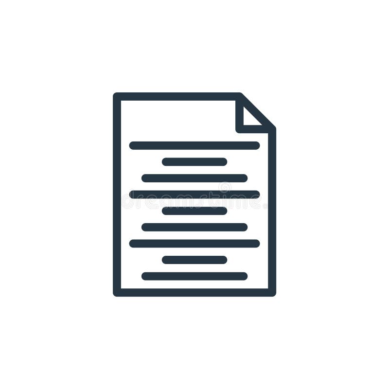 Text Icon Vector from Spreadsheet Concept. Thin Line Illustration of ...