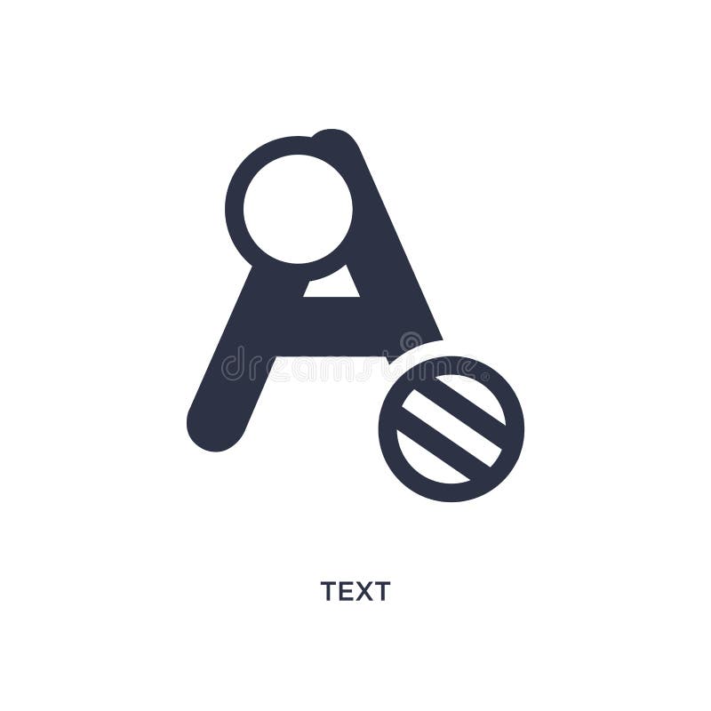 Text Icon on White Background. Simple Element Illustration from ...