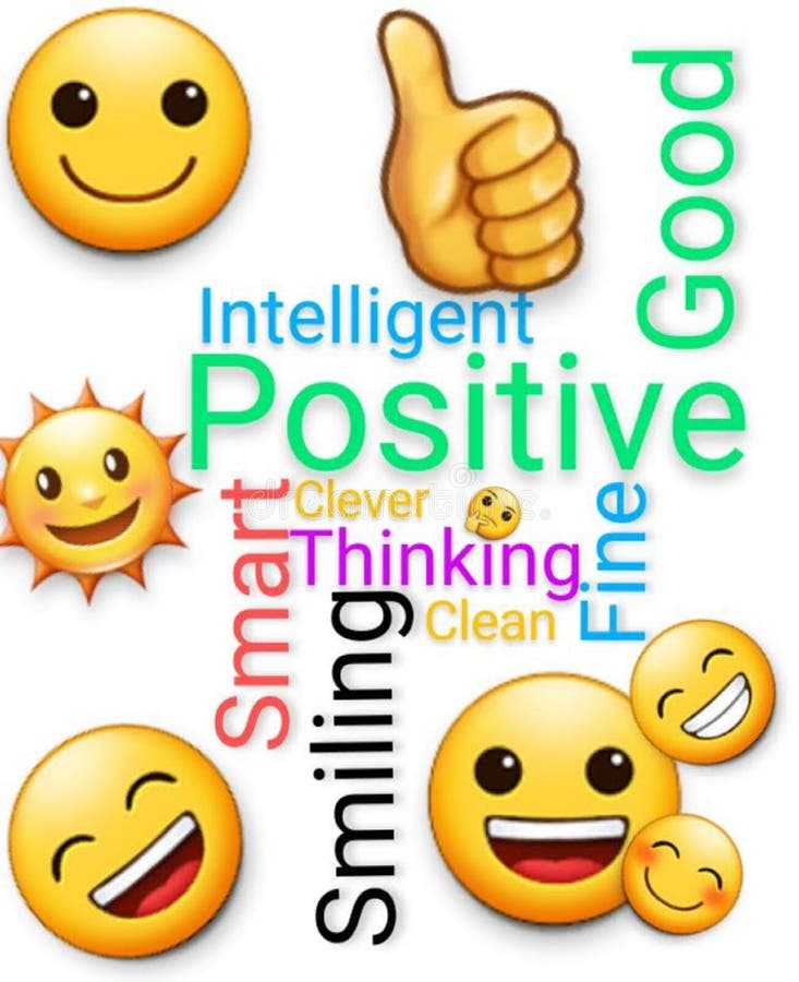 A Text Illustration of Positivity and Well-being Stock Illustration ...