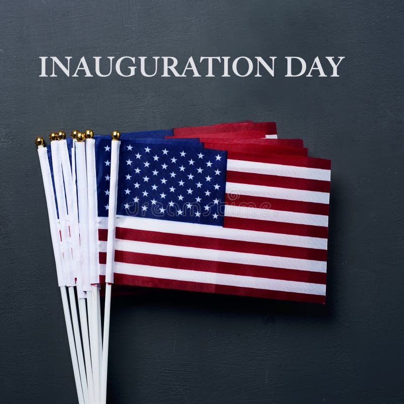 American Flags and Text Inauguration Day Stock Photo - Image of text ...