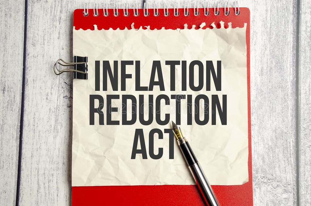 Text INFLATION REDUCTION ACT Text Written on Red Notepad Stock Photo ...
