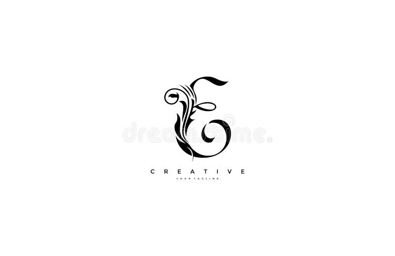 Text Initial B Letter Monogram Flourish Stock Illustration ...