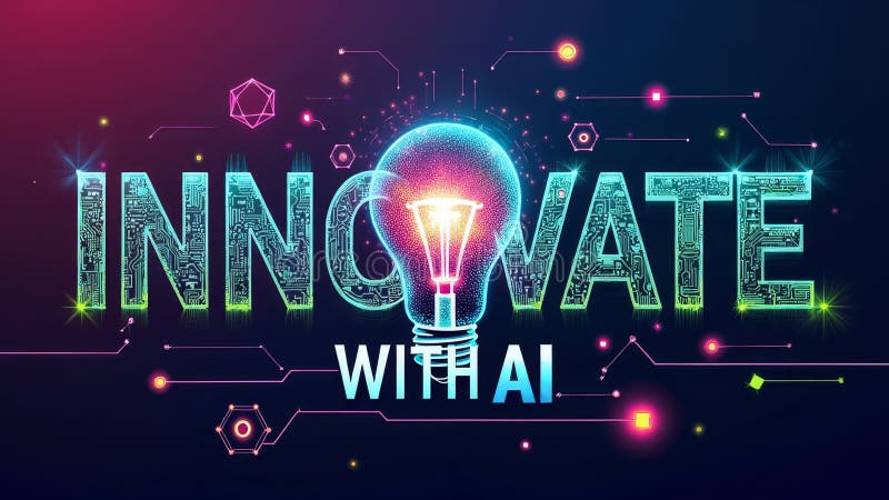 Text Innovate with AI Using Circuit Elements and Futuristic Typography ...