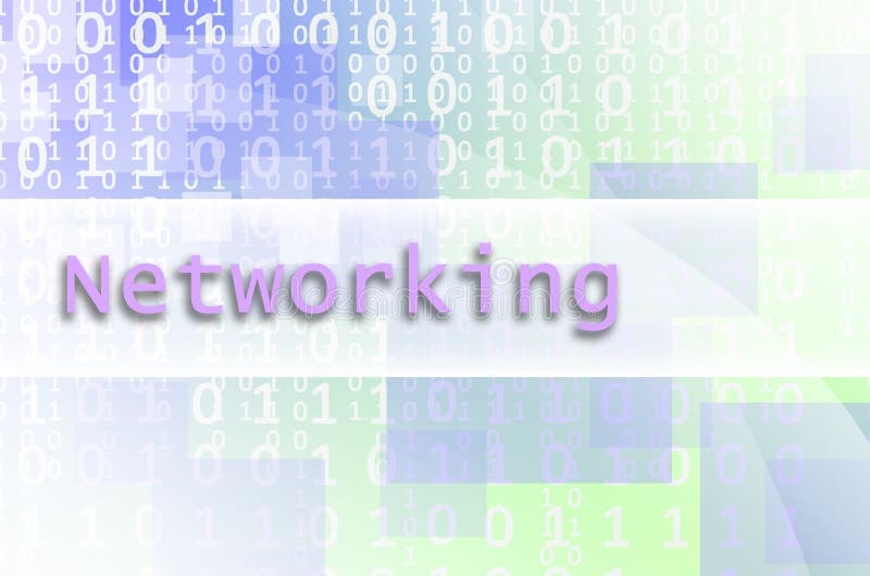 The Text Inscription Networking is Written on a Semitransparent Stock ...