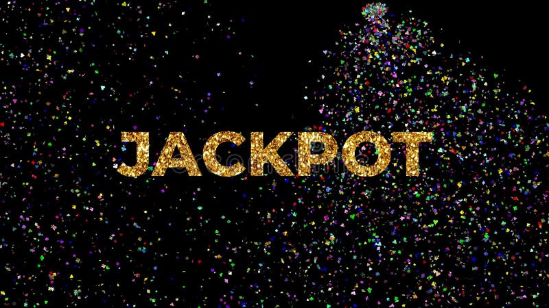 Text JACKPOT with Playing Card Symbols with Various Colors and Sizes ...