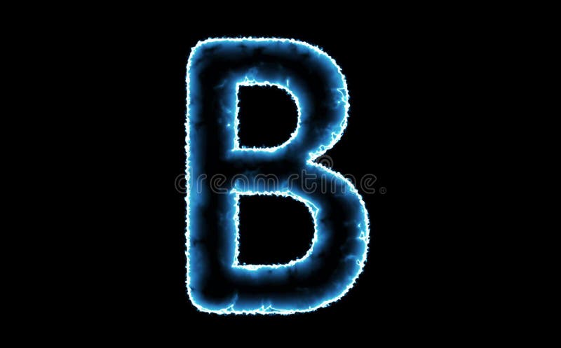 Text 4K Animation Blue Lights Form Letter N on Black Background Stock ...