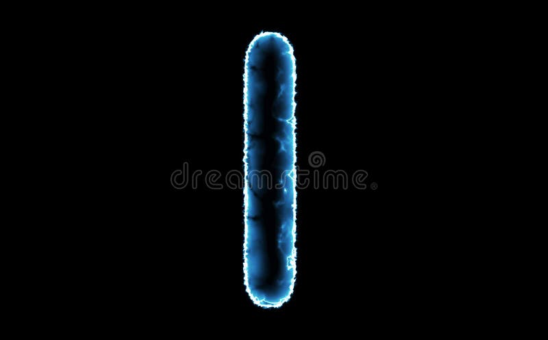 Text 4K Animation Blue Lights Form Letter 0 on Black Background Stock ...