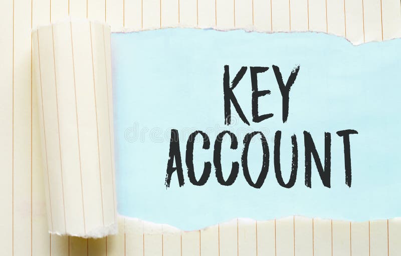 The Text KEY ACCOUNT Appearing Behind Torn White Paper Stock Image ...