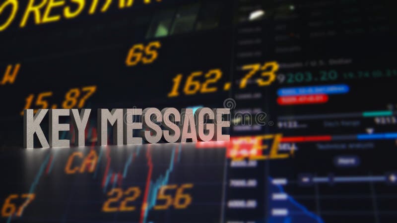The Text Key Message on Business Background 3d Rendering Stock ...