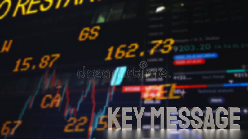 The Text Key Message on Business Background 3d Rendering Stock ...