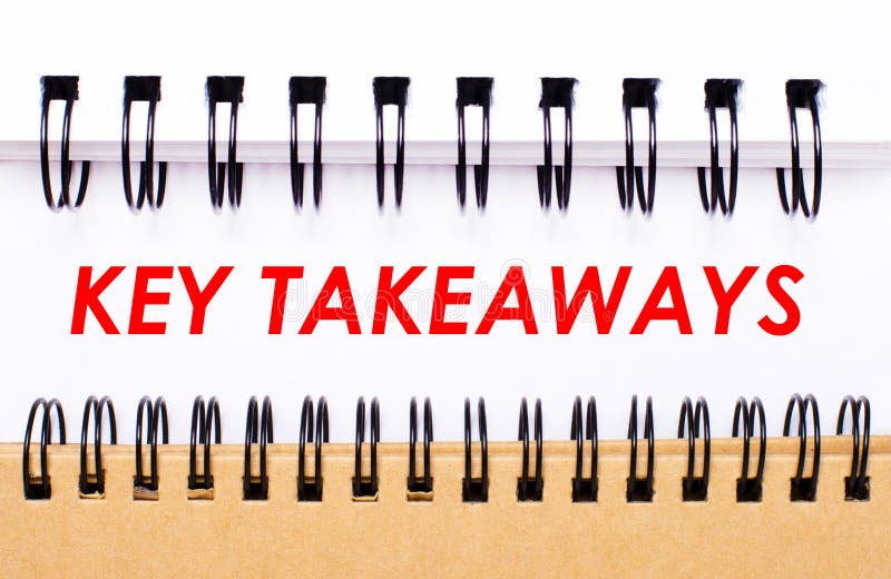 Text KEY TAKEAWAYS on White Paper between White and Brown Spiral ...