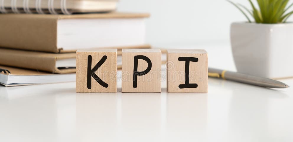 Text KPI on Wooden Cube Blocks on White Office Table Stock Photo ...