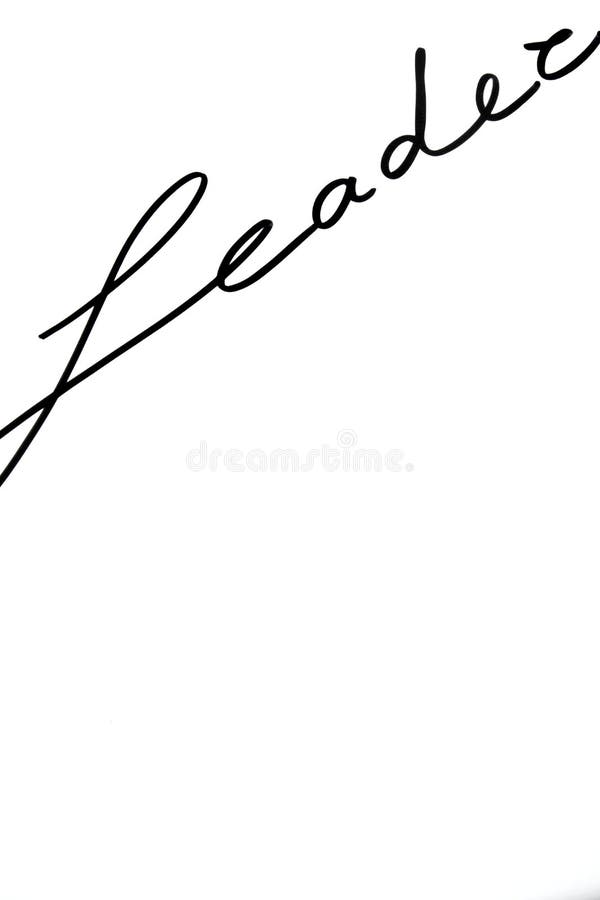 Text `Leader` on White Background Stock Image - Image of direction ...
