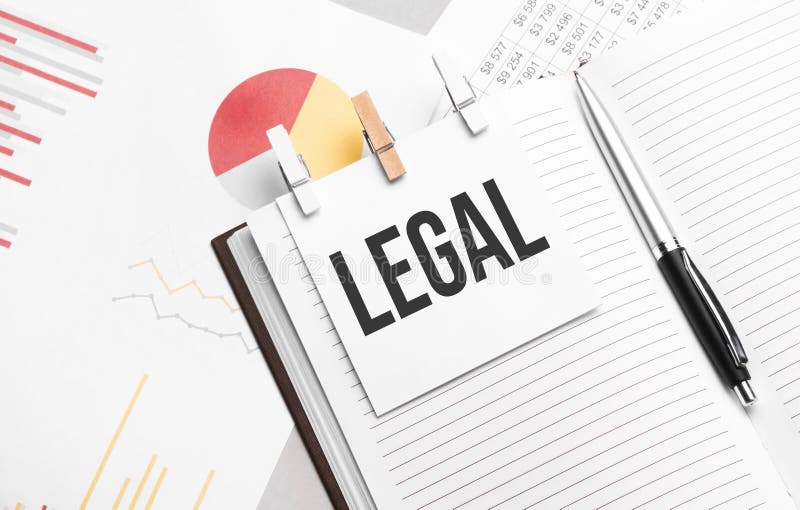 Text Legal on Stickers on the Diary with Office Tools Stock Photo ...