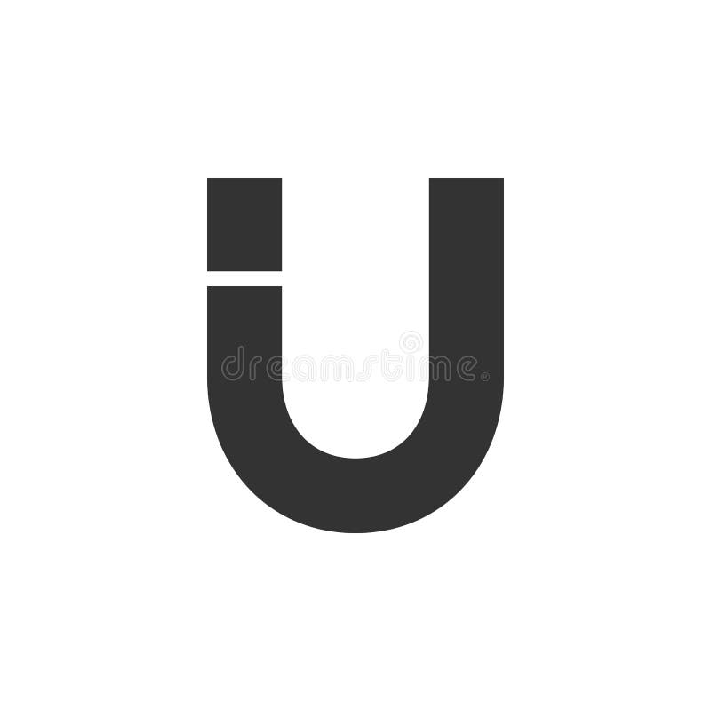 Text Letter U Isolated Simple Icon Stock Illustration - Illustration of ...