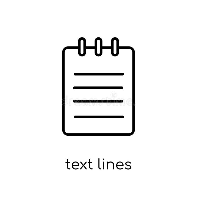Text Lines Icon from Communication Collection. Stock Vector ...