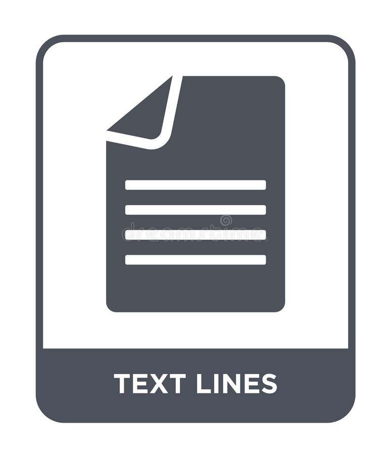 Text Lines Icon in Trendy Design Style. Text Lines Icon Isolated on ...