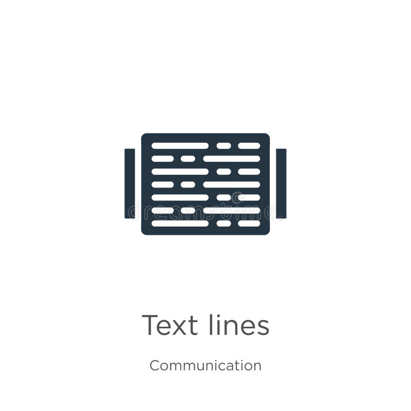 Text Lines Icon Vector. Trendy Flat Text Lines Icon from Communication ...