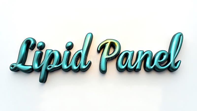 Lipid Panel Examination Text in Glossy Font on a Light Background Stock ...