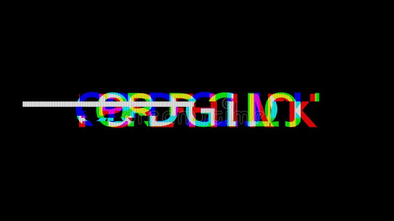Text LOADING with Glitch Effect, Fast and Random Switch Symbols and Distortions. Stock Video ...
